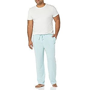 Amazon Essentials Men's Knit Pajama Pant, Light Blue, Large