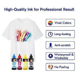 Koala Sublimation Ink Refill Bottle Compatible with ET-2720 ET-2760 ET-2800 ET-2803 ET-2850 ET-3760 WF-7710 WF-7720 C68 C88 for Heat Transfer on Mugs, Polyester Shirts, Mat, etc