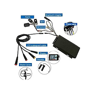 NBPOWER 20inch *4.0 3000W Electric Fat Bike Conversion kit with tire, Sabvoton Programmable Controller, TFT UKC1 Color Display, 7- Speed Freewheel, and Twist Throttle (with Color TFT Display)