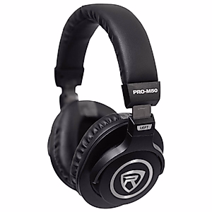 Rockville G-AMP 40 Guitar Combo Amplifier Amp Bluetooth/Mic in/USB/Footswitch Bundle with Rockville PRO-M50 Studio Headphones w/Detachable Coil Cable, Case with Extra Ear Pad