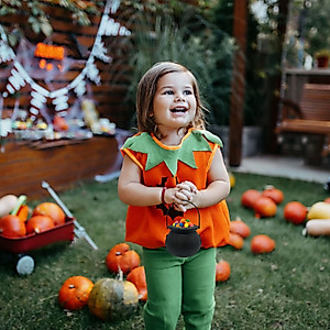 Lshfwn 24 Pack Plastic Cauldron,Black Mini Witch Cauldron with Handle,Halloween Candy Cauldron Kettles,Plastic Candy Holder for Party Decoration Supplies St Patrick's Day