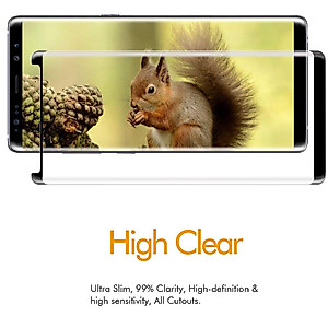 【2-PACK】Coolpow Designed for Samsung Galaxy Note 9 Screen Protector, Case Friendly, Anti-Bubble, 3D Curved, Full Coverage, 9H Hardness, HD Clear, Note 9 Screen Protector Tempered Glass Cell phone Film