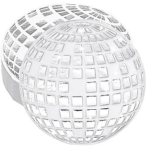 100 Pack 6.4 Inch Silver Foil Napkins Disposable Beverage Napkins Christmas Party Paper Napkins Party Decorations for Wedding Birthday Disco Party Bridal Shower Engagement(Disco Ball)