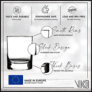 Vikko 5.2 Ounce Small Juice Glasses, Kids Small Drinking Glasses, Tasting Glasses, Small Glass Cups, Thick and Durable Juice Cups, Kids Glass Cups, Heavy Base Juice Glass, Small Glasses Set of 6