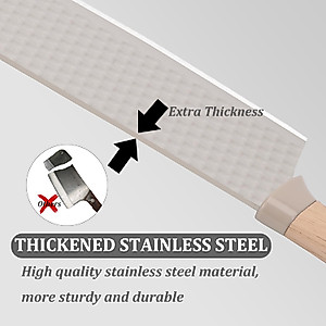 Kitchen Knife Set, KoudHug Knife Set with Universal Knife Block 6-Pieces, Professional Chef Knife Set for Home and Kitchen, Anti-Rust Stainless Steel Knife for Best Cooking Knife Set (Grey)