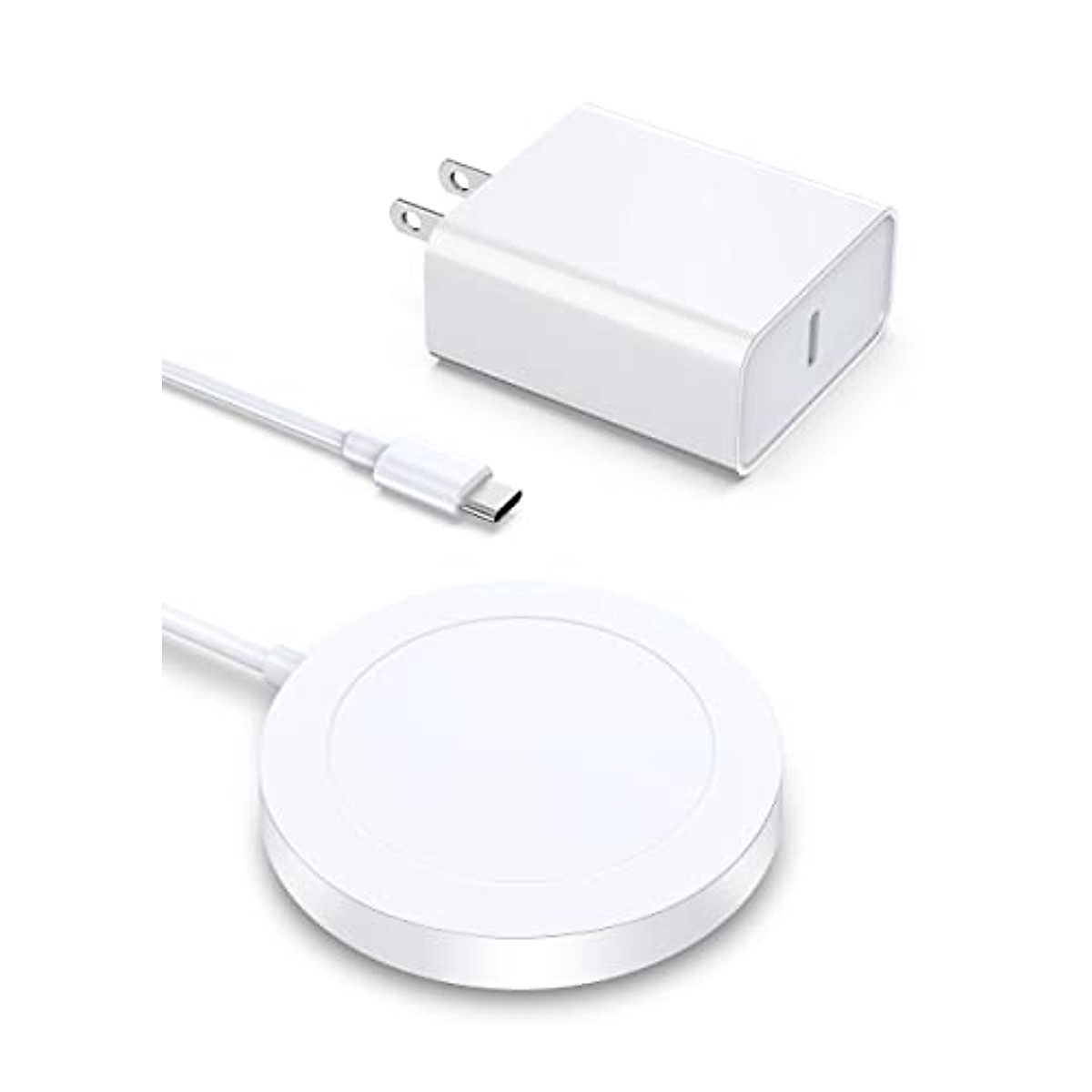 Magnetic Wireless Charger - Magnet Charging Pad Compatible with iPhone 14/14 pro/14 plus/14 pro max/ 13/13 pro/13 pro max/12 pro max - Mag-Safe Charger for AirPods 3/2/Pro with USB-C 20W PD Adapter
