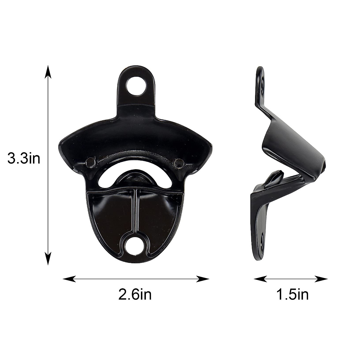 10 PCS Wall Mount Bottle Openers Vintage Beer Bottle Opener Suitable for Rustic Bars KTV Hotels Homes Restaurant - Black