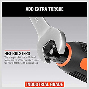 HORUSDY 6-Pieces Magnetic Screwdriver Set, 3 Phillips and 3 Flat Head Tips Screwdriver for Fastening, Chiselling and Loosening Seized Screws (New Screwdriver Set)