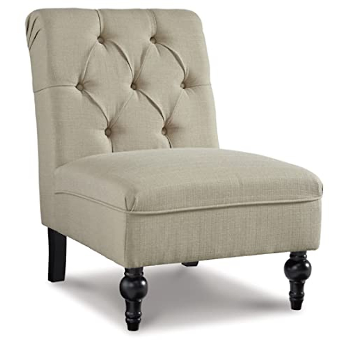 Signature Design by Ashley Degas 16.38" Tufted Armless Accent Chair, Beige