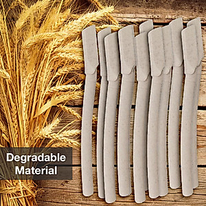 12 Pack Nylea Eyebrow Razor Trimmer [Extra Precision] Eco-Friendly Disposable Facial Hair Shaper Remover, Dermaplaning Dermaplane Shaving Tool - Facial Shave Shaver w/ Precision Cover for Men & Women