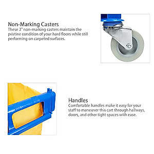 Commercial Laundry Cart with Wheels | 350 LBS Load | Foldable.