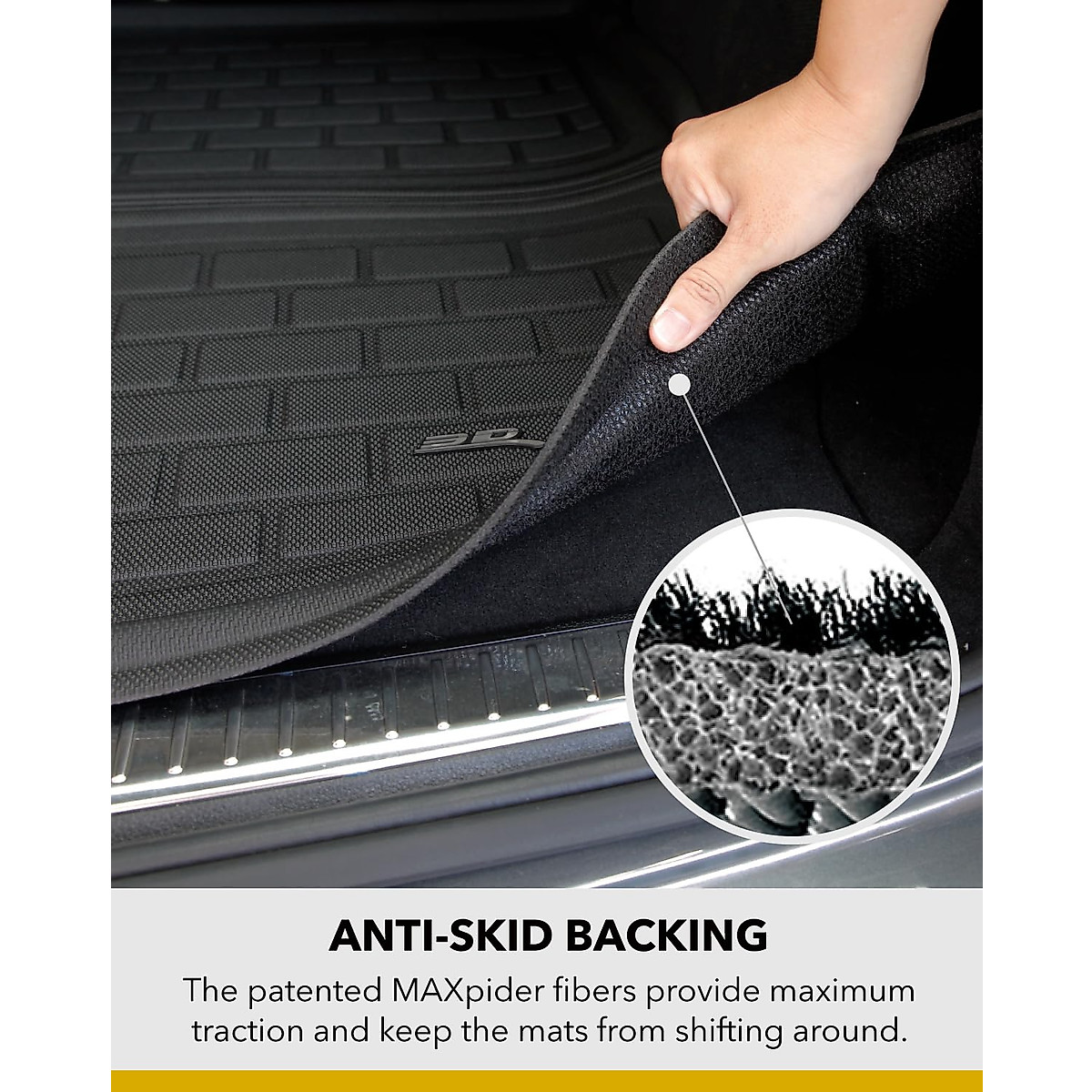 3D MAXpider Custom Fit Kagu Cargo Liner (Black) Compatible with Honda Pilot 2009-2015 - Cargo Liner