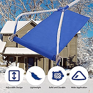 DORTALA 20FT Snow Roof Rake, Adjustable Telescoping Snow Shovel Rake, Practical Lightweight Roof Rakes for Snow Removal, Ideal for Long or Low-Pitched Roofs Snow Removal