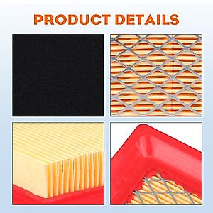 Hipa 951-10298 XT675 Air Filter for Cub Cadet ST100 ST 100 SC100 173CC Replace Kohler 149CC 14 083 19-S 14 083 01-S Courage XT7 XT6 Engines with 951-10358A Fuel Filter