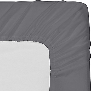 Utopia Bedding Twin Fitted Sheet - Bottom Sheet - Deep Pocket - Soft Microfiber - Shrinkage and Fade Resistant - Easy Care -1 Fitted Sheet Only (Grey)