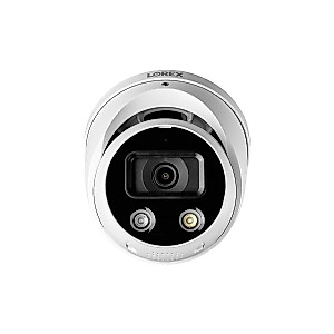 Lorex E892DD Indoor/Outdoor 4K Ultra HD Smart Deterrence IP Dome Camera White (4 PK)