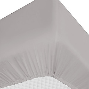 IR Imperial Rooms Fitted Sheet Full - 16 Inch Deep Pocket Fitted Bed Sheets Premium 1800 Soft Microfiber Shrink and Fade Resistant All Around Elastic Full Size Fitted Bottom Sheet Only (Grey)