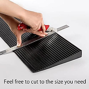 CINNYE 0.8'' Rise Solid Rubber Wheelchair Ramp,Threshold Ramp Used for Thresholds,Doorways and Bathroom (High:0.8 Inch(Pack of 1))