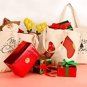 Segarty Canvas Tote Bags, 3PCS 16.5x13in Large Heavy Duty Blank Canvas Bag to Decorate, Bulk Reusable Grocery Shopping Shoulder Bags Bookbag with Bottom Gusset for DIY Crafts Paint, Decoration