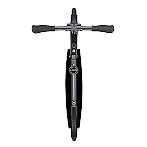 Globber 2 Wheel Kick Scooter for Teens and Adults Ages 41+ | Adjustable T-Bar Scooter with 3 Height Settings | Foldable Kick Scooter for Easy and Convinent Travel & Storage (Black & Grey)