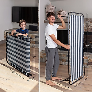 LiteBed­™ Folding Bed with Memory Foam Mattress - Portable Twin Fold Up Bed with Storage Bag - Luxurious Hideaway Foldable Bed with Frame - Foldaway Guest Bed for Adults & Kids - NO-RISK 100-DAY TRIAL