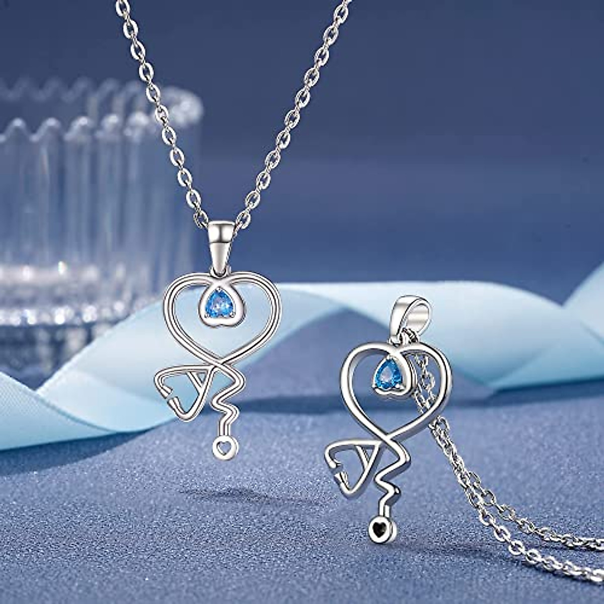 Tarsus Nurse Necklace for Women Stethoscope Necklace Nursing Gifts for Nurses Doctors Graduation Gifts for Medical Students Nurses