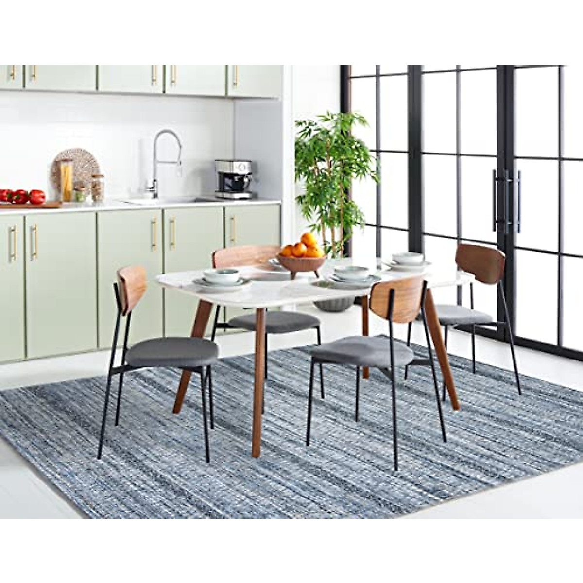 SAFAVIEH Montauk Collection Area Rug - 8' x 10', Blue, Handmade, Ideal for High Traffic Areas in Living Room, Bedroom (MTK417L)