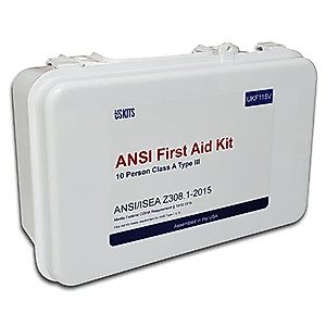 Safety and Trauma Supplies Hi-Viz All-in-One DOT OSHA Compliant Kit with 5LB 3A:40BC Kidde Fire Extinguisher Model PRO 5 TCM-8