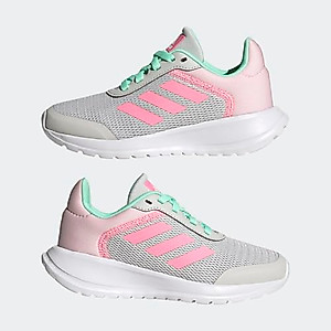 adidas Tensaur Running Shoe, Grey One/Beam Pink/Pulse Mint, 7 US Unisex Big Kid