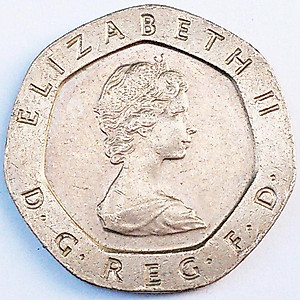 Coin Collection Commemorative Coin [Airfare] Old Currency British 20 Pence Polygonal Coin Elizabeth II
