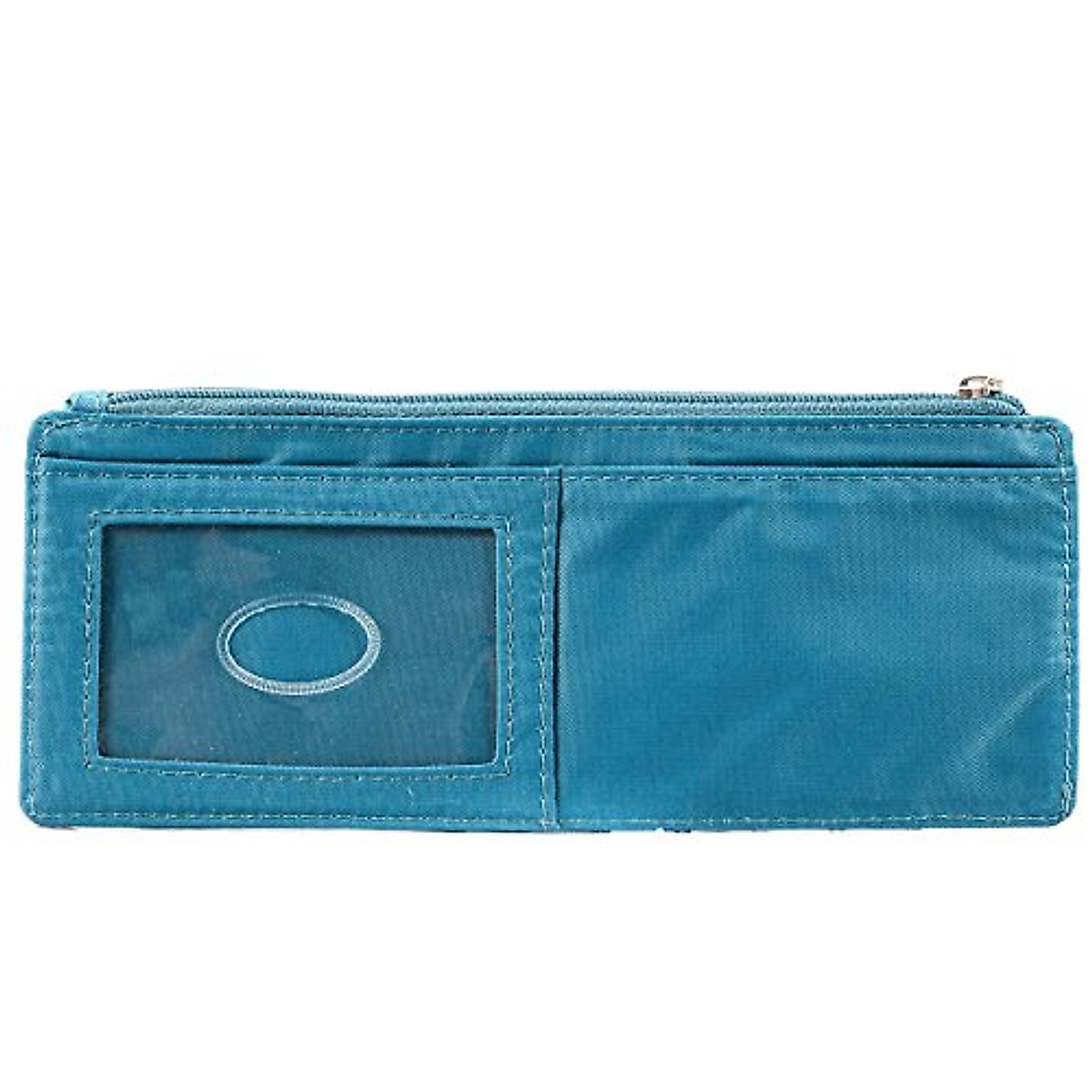 Big Skinny Women's Jaguar Credit Card Slim Wallet, Holds Up to 25 Cards, Ocean Blue , 3.5" X 7.6"