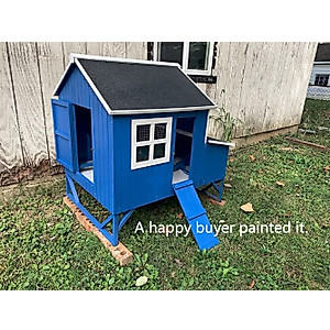 Omitree Deluxe Large Wood Chicken Coop Backyard Hen House 4-8 Chickens with 3 Nesting Box