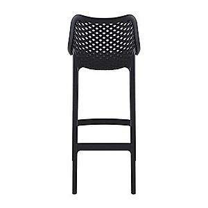 Compamia Air Patio Bar Stool in Black (Set of 2)