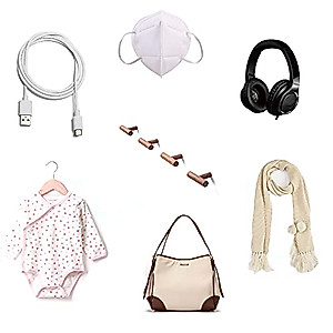 LONANGG Natural Wooden Coat Hooks Wall Hooks - Pack of 4 - Handmade Decorative Wood Coat Pegs - Wall Mounted Modern Hook -Minimalist Hooks for Hanging Hat, Scarf Hooks (Black Walnut Hook)