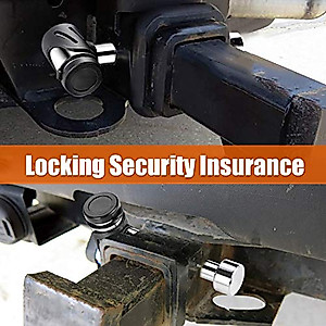 CZC AUTO Hitch Receiver Pin Lock Hitch Lock 5/8 Inch Trailer Receiver Lock for Class III IV 2 2-1/2 Inch Receiver, Fits Hitch Bike Rack Tray Ball Tow Rope for Trailer Truck Car Boat