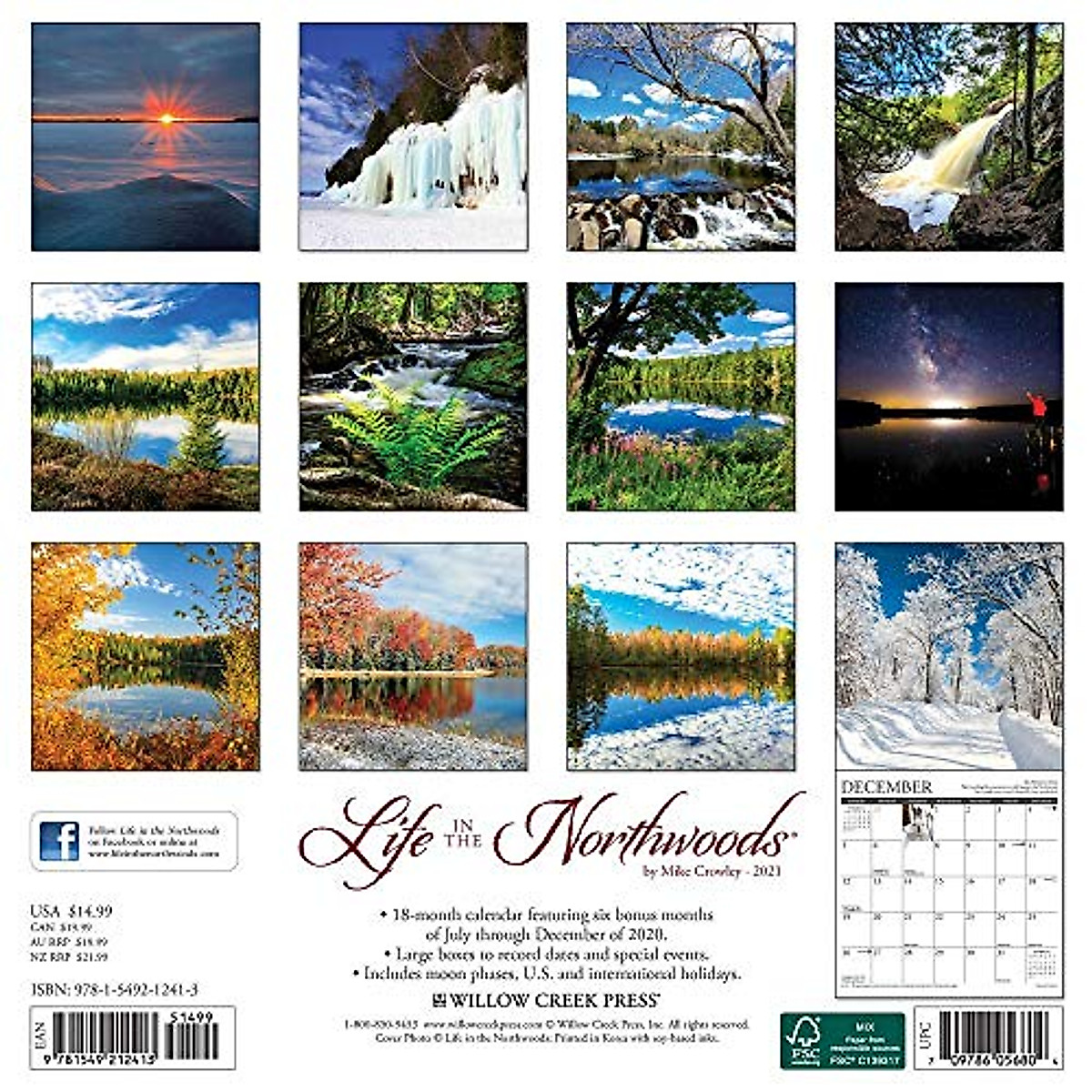 Life in the Northwoods 2021 Wall Calendar
