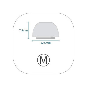 FRTMA Replacement Ear Tips/Silicone Earbuds Covers Compatible with AirPods Pro 2019 Wireless Ear Phones, 1 Pair Ear Piece (Medium), Transparent Pink