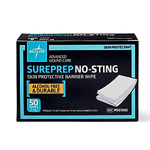 Medline Sureprep No-Sting Skin Protectant, 1 mm (Pack of 50)