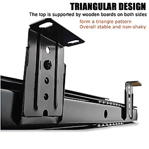 Underdesk Keyboard/Mouse Tray, Under Desk Tray Slide Out, Made of Metal Steel, Reserve Pen Tray, Steel Keyboard Tray Can Rotate 360°, Ordinary Model/Mold Beam Model