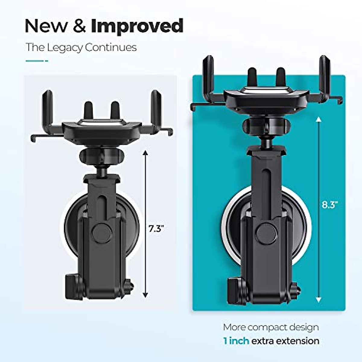 ORIbox Car Phone Mount, Dashboard Car Phone Holder, Washable Strong Sticky Gel Pad Fit for All Cell Phones