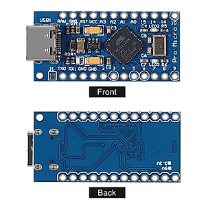 3pcs Type-C USB Pro Micro ATmega32U4 5V 16MHz Module Board ATmega32U4 Development Module Board Microcontroller with 2 Row Pin Header for Leonardo Replace Pro Mini