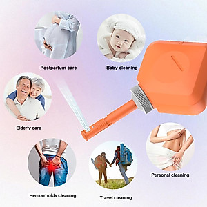 Orange,Electric portable bidet, travel bidet, suitable for female personal cleansing/soothing postpartum care/hemorrhoids/travel/sprayer/douche for women/bidet sprayer for toilet