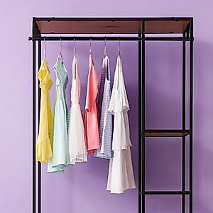 Threehoney 2 Pack 36" Garment Hanger Bar for Industrial Shelving Wire Closet Shelving Garment Rod Clothes Rod Wire Shelving Accessories, Black