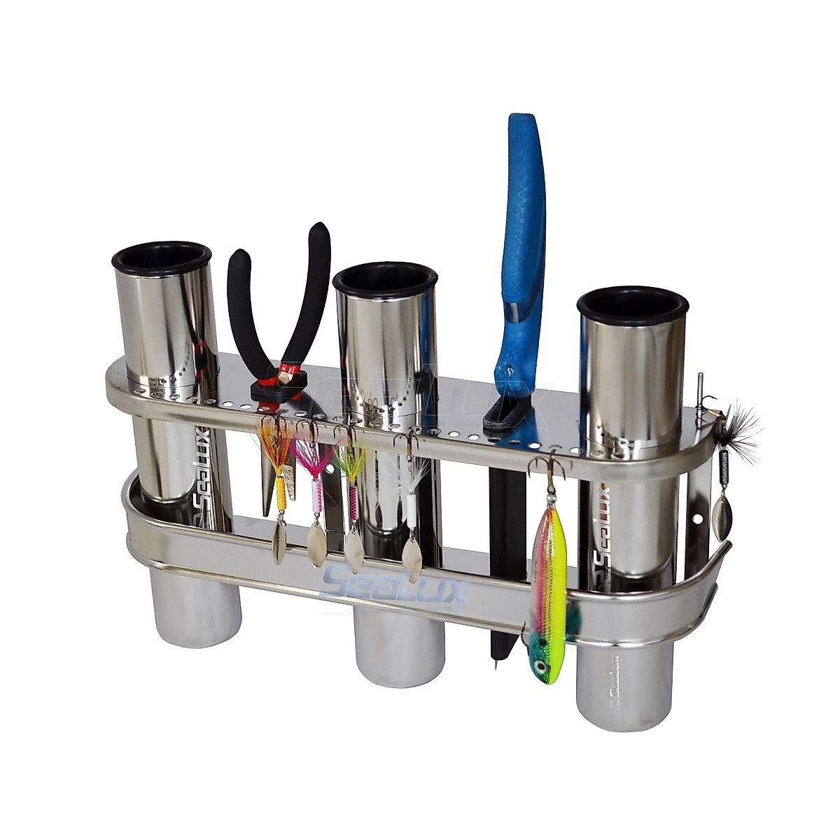 SeaLux Fishing Rod Holder and Tackle Rack Stainless Steel 3-Pole