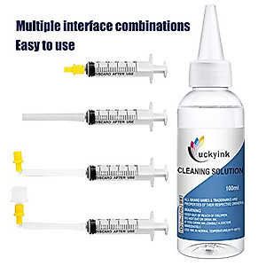 Luckyink Printhead Cleaning Kit for HP Epson Canon Brother 8600 8610 8620 7612 6600 6700 WF-3640 WF-3540 ET-2750 XP-310 XP-440 XP-430 XP-420 XP-410 Printer Nozzle Cleaner