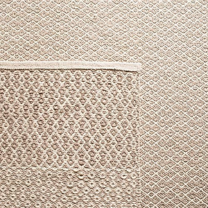 SAFAVIEH Montauk Collection Area Rug - 6' x 9', Ivory & Grey, Handmade Flat Weave Boho Farmhouse Cotton, Ideal for High Traffic Areas in Living Room, Bedroom (MTK339A)