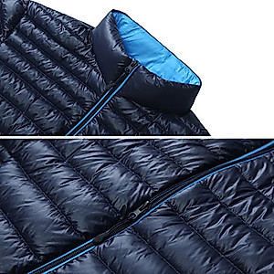 Rokka&Rolla Men's Lightweight Packable Down Jacket Puffer Coat