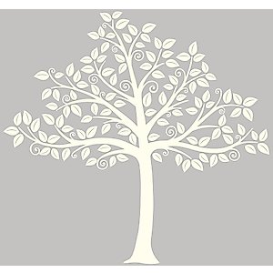 Wall Pops WallPops WPK0837 Silhouette Tree Wall Art Kit, White & Off-White