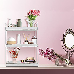 3 Tier Bathroom Counter Organizer, Counter Standing Rack Cosmetic Holder, Bathroom Countertop Organizer and Storage Shelf, Vanity Organizer Bathroom Counter Tray and Kitchen Spice Rack Standing…