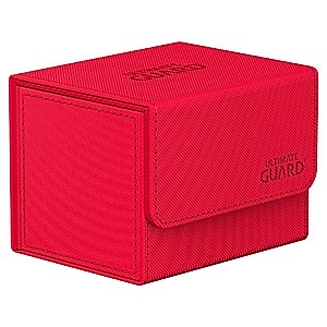 Ultimate Guard Sidewinder 100+, Deck Box for 100 Double-Sleeved TCG Cards, Red, Magnetic Closure & Microfiber Inner Lining for Secure Storage